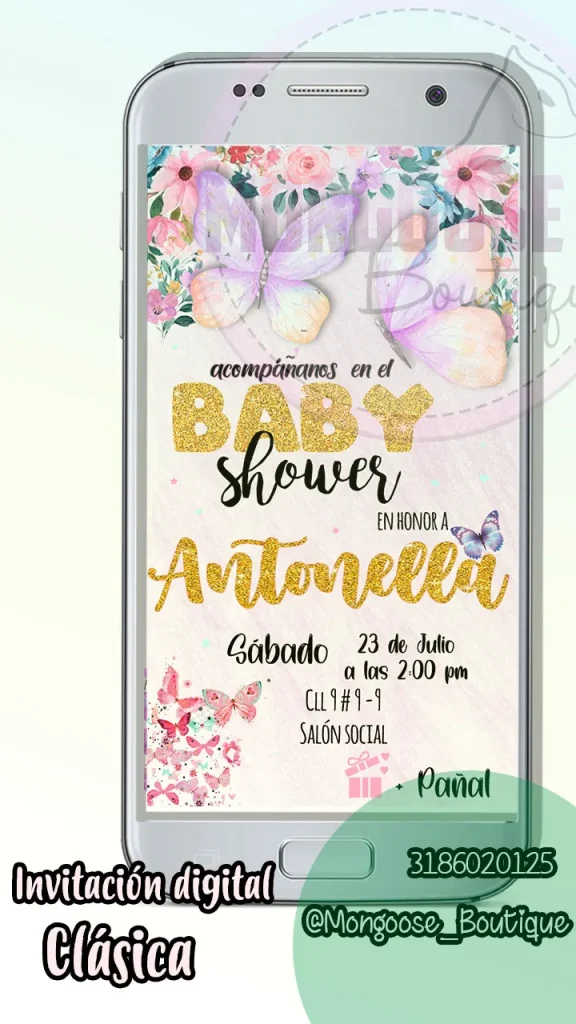 Invitaciones Digitales para Baby Shower de Niña - Invitaciones Digitales